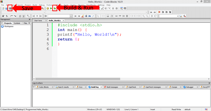 3 C Hello World CoderLessons