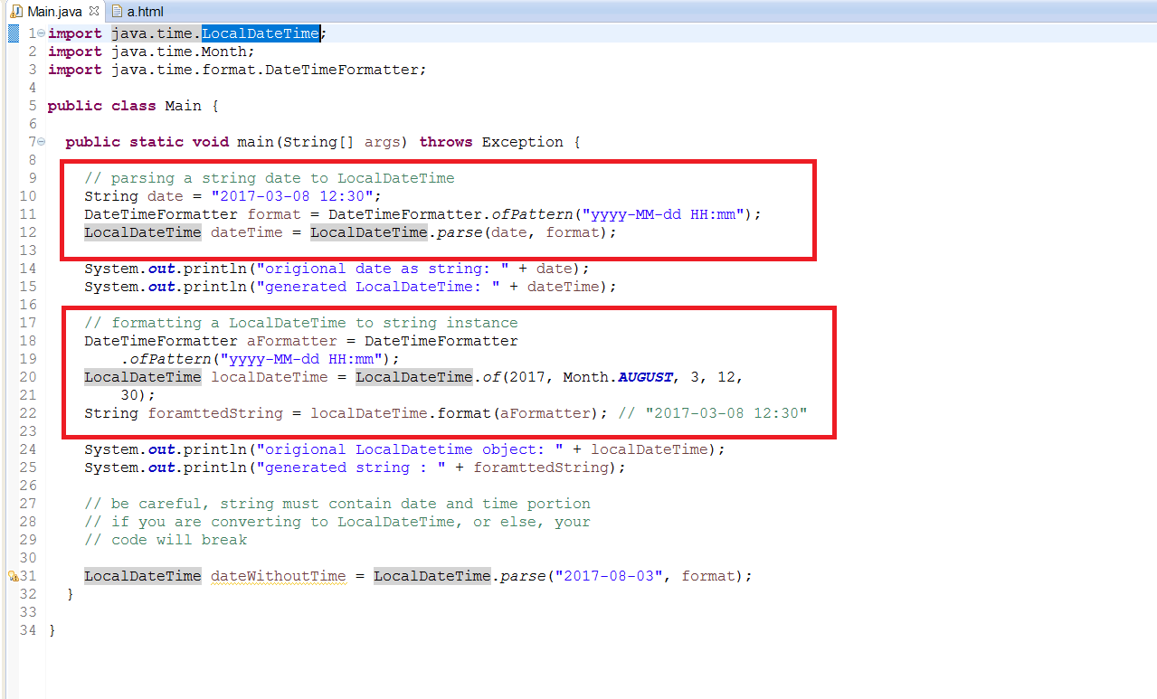  LocalDateTime Java 8 